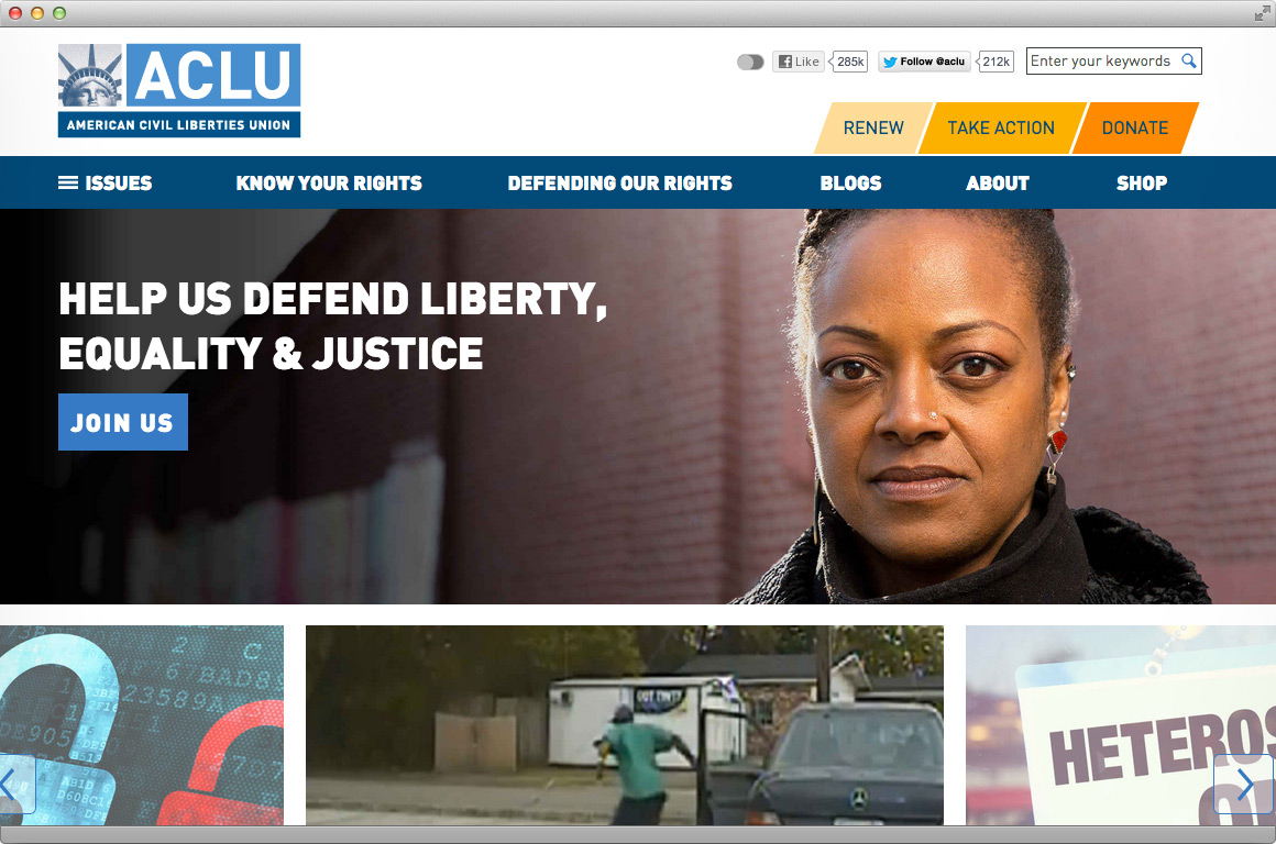 Telling the Stories That Matter: Welcome to the New ACLU.org | American ...
