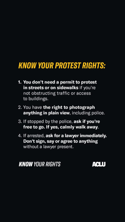 Know Your Rights, Share Your Rights | American Civil Liberties Union